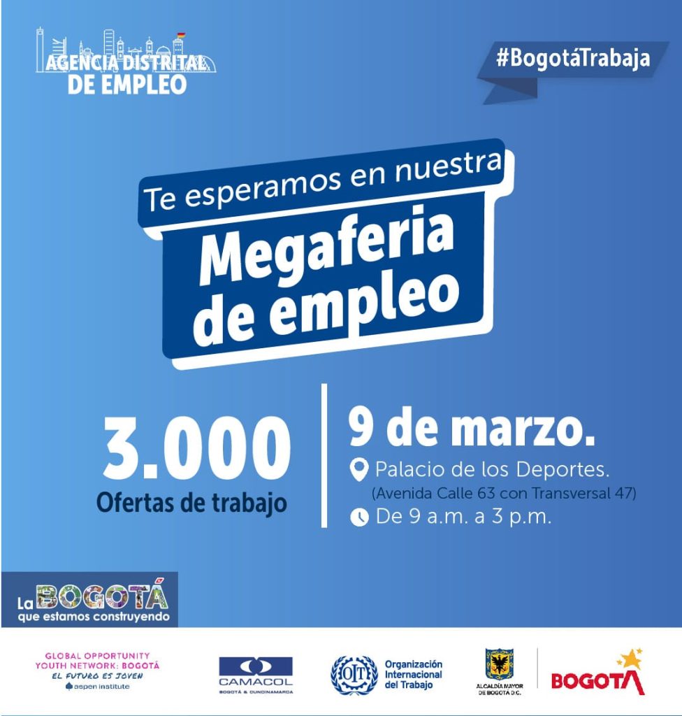 Con más de 3.000 oferta laborales llega la primera Megaferia de Empleo a Bogotá - Secretaría ...